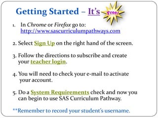 SAS Curriculum Pathways | PPTX