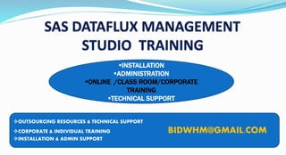 Sas dataflux management studio Training ,data flux corporate trainig | PPT