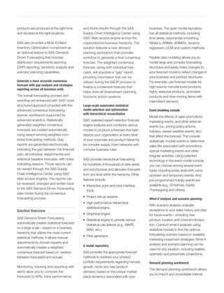 Sas Demand Driven Forecasting Factsheet | PDF