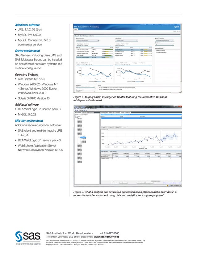 Sas Demand Driven Forecasting Factsheet | PDF