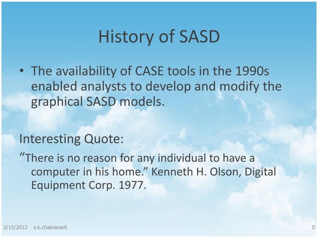 Structured Analysis And Structured Design