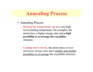 Simulated annealing and it's explanation | PPT