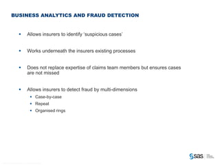 SAS Fraud Framework for Insurance | PPT
