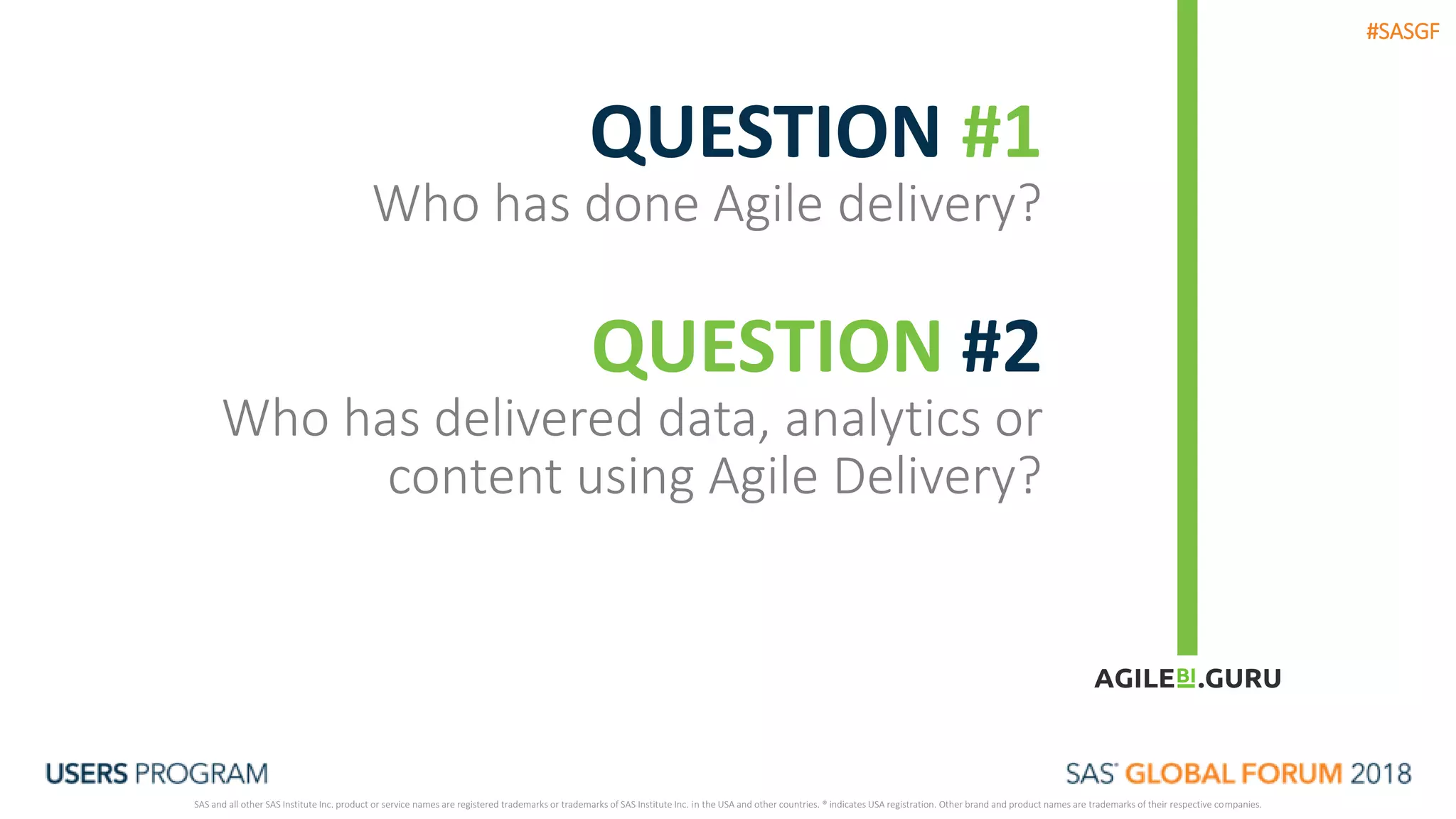 Seven Agile Methods that Help Deliver Visualizations Agilely | PPT