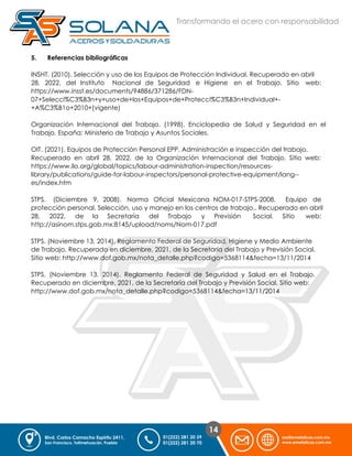 GUIA DE SEGURIDAD EQUIPO DE PROTECCION PERSONAL | PDF
