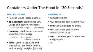 Make Your Containers Faster: Linux Container Performance Tools | PPT
