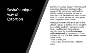 Sasha Rodoy - The Supreme Fraudster pptx | PPTX