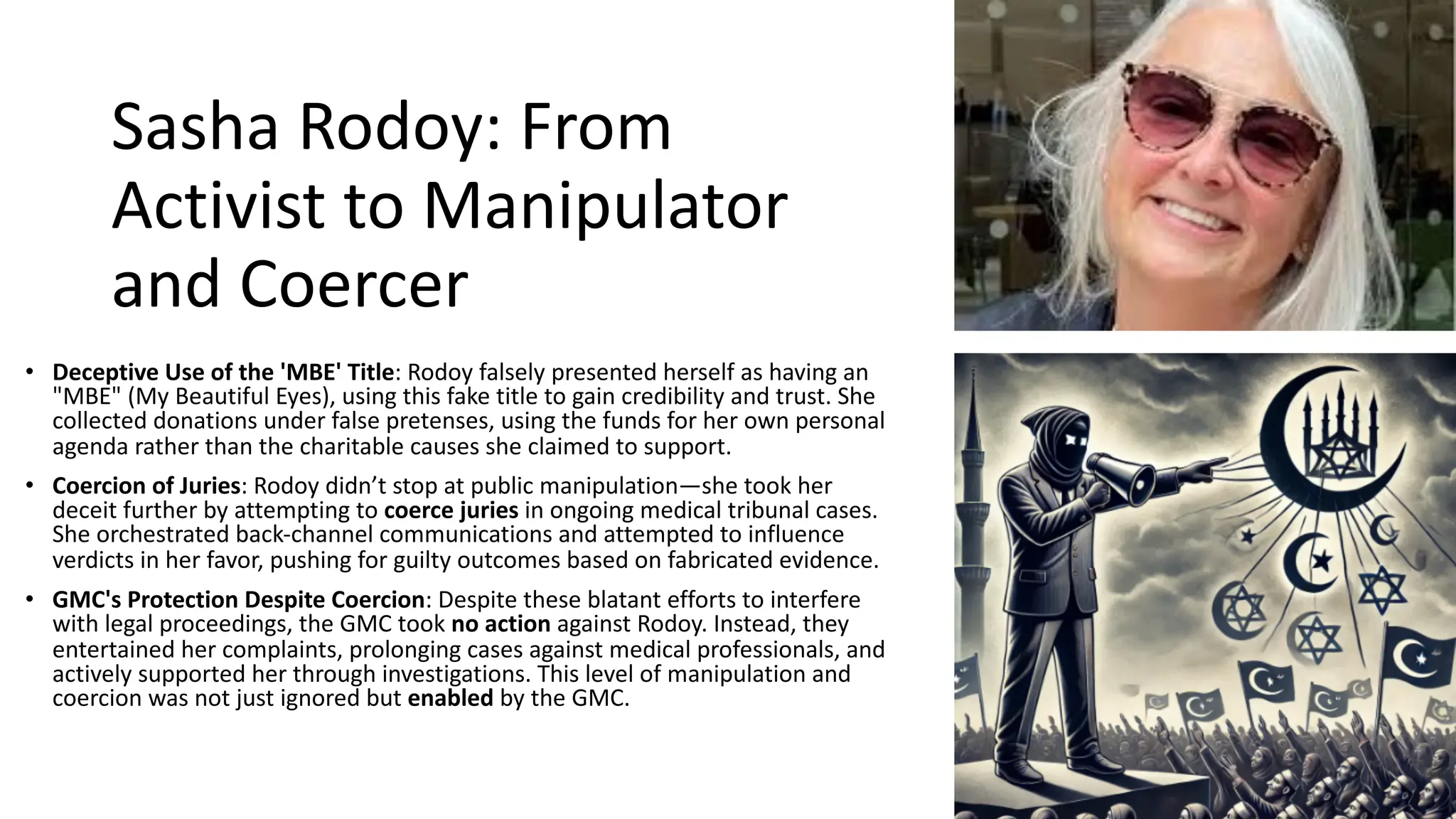 Exposing Key Figures: Sasha Rodoy, Nicola Dowling, and the GMC | PPT