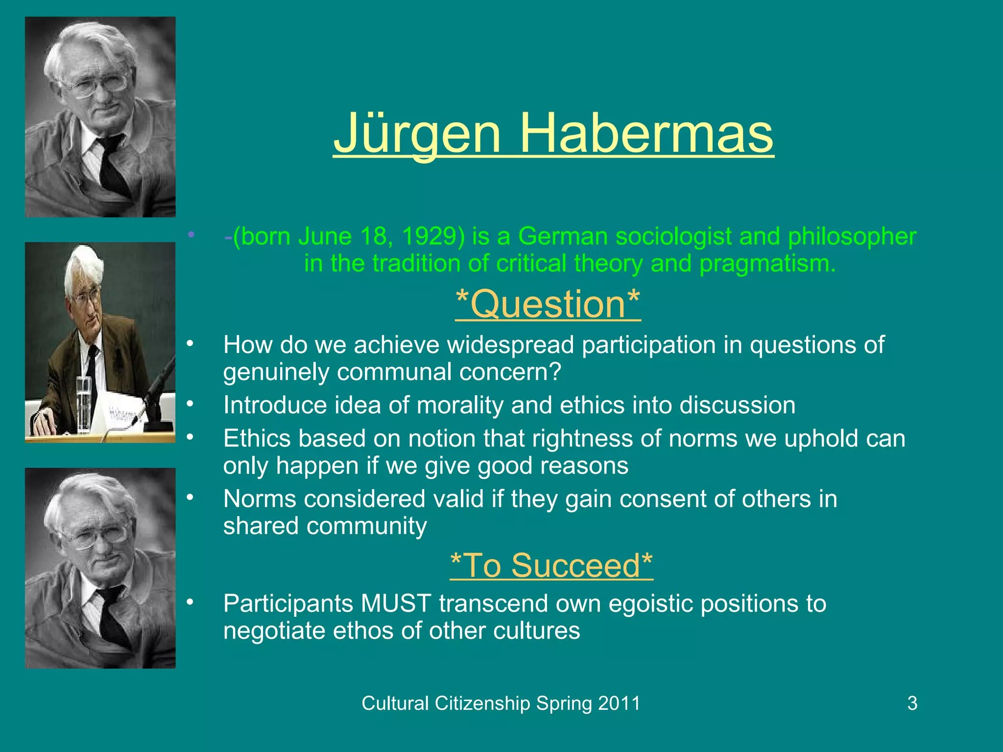 Sasha Harrison: Cosmopolitan Education | PPT