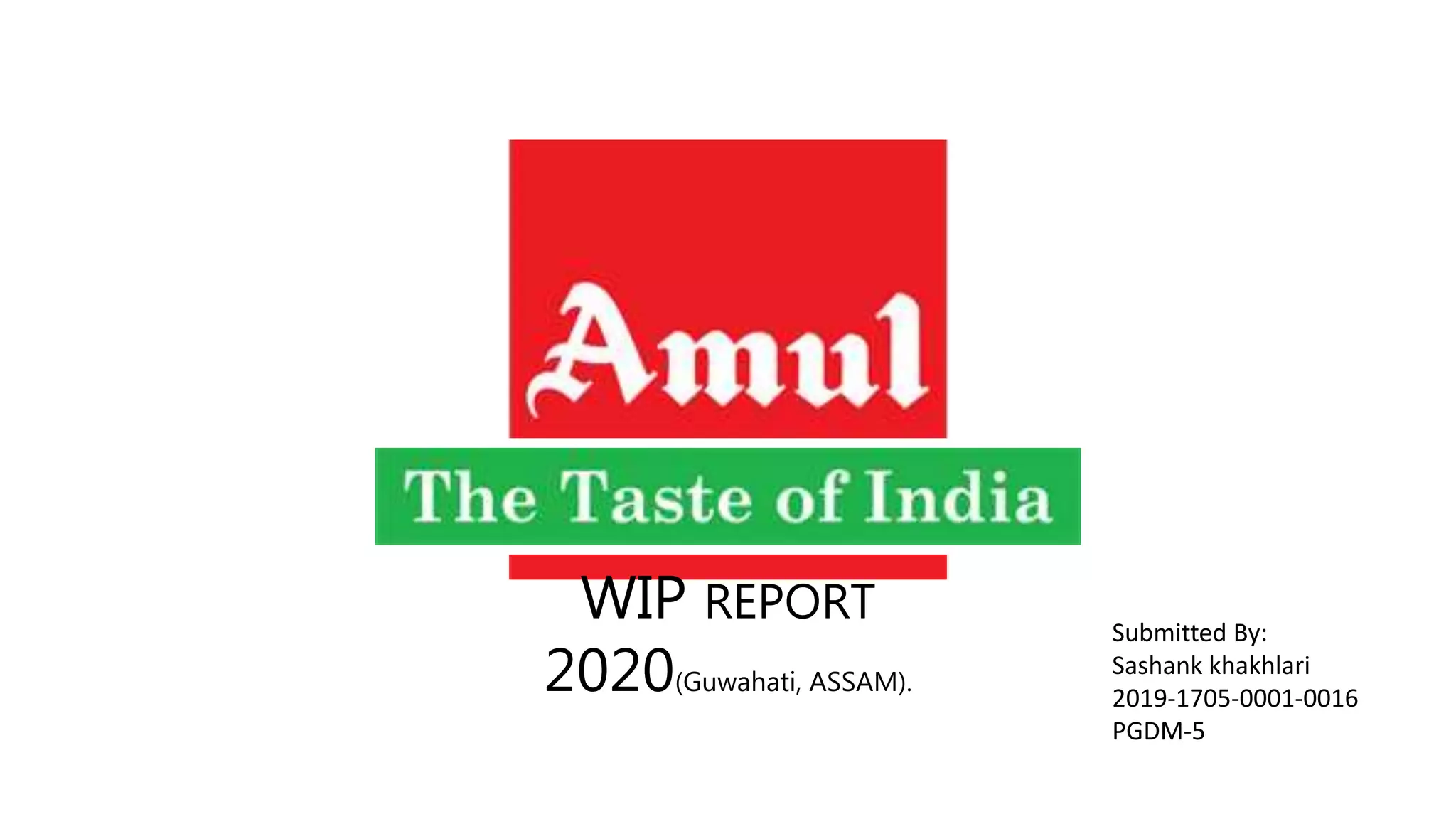 Amul Project ppt | PPT