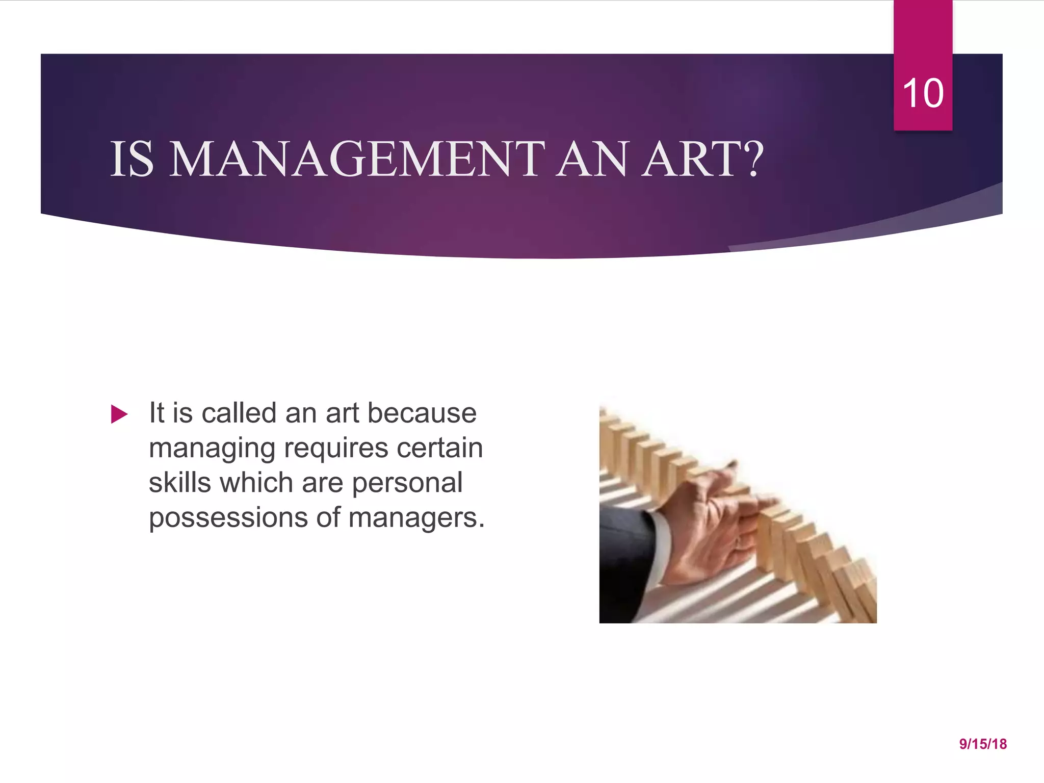 Management as science, art and profession...! | PPTX