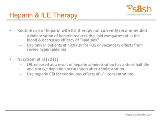 SASH : Intravenous Lipid Emulsion - Applications in Toxicology by Dr ...
