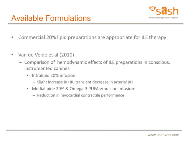 SASH : Intravenous Lipid Emulsion - Applications in Toxicology by Dr ...
