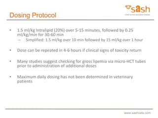 SASH : Intravenous Lipid Emulsion - Applications in Toxicology by Dr ...