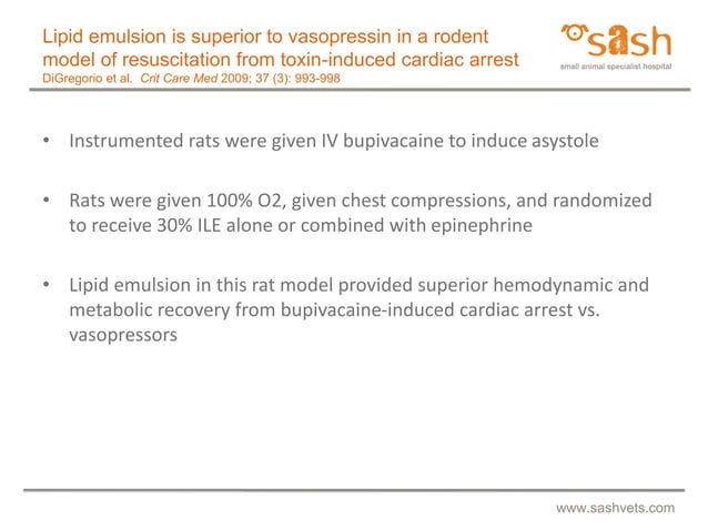 SASH : Intravenous Lipid Emulsion - Applications in Toxicology by Dr ...