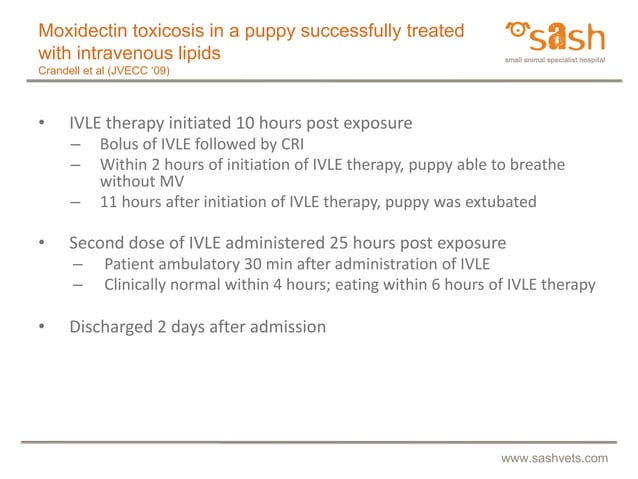 SASH : Intravenous Lipid Emulsion - Applications in Toxicology by Dr ...