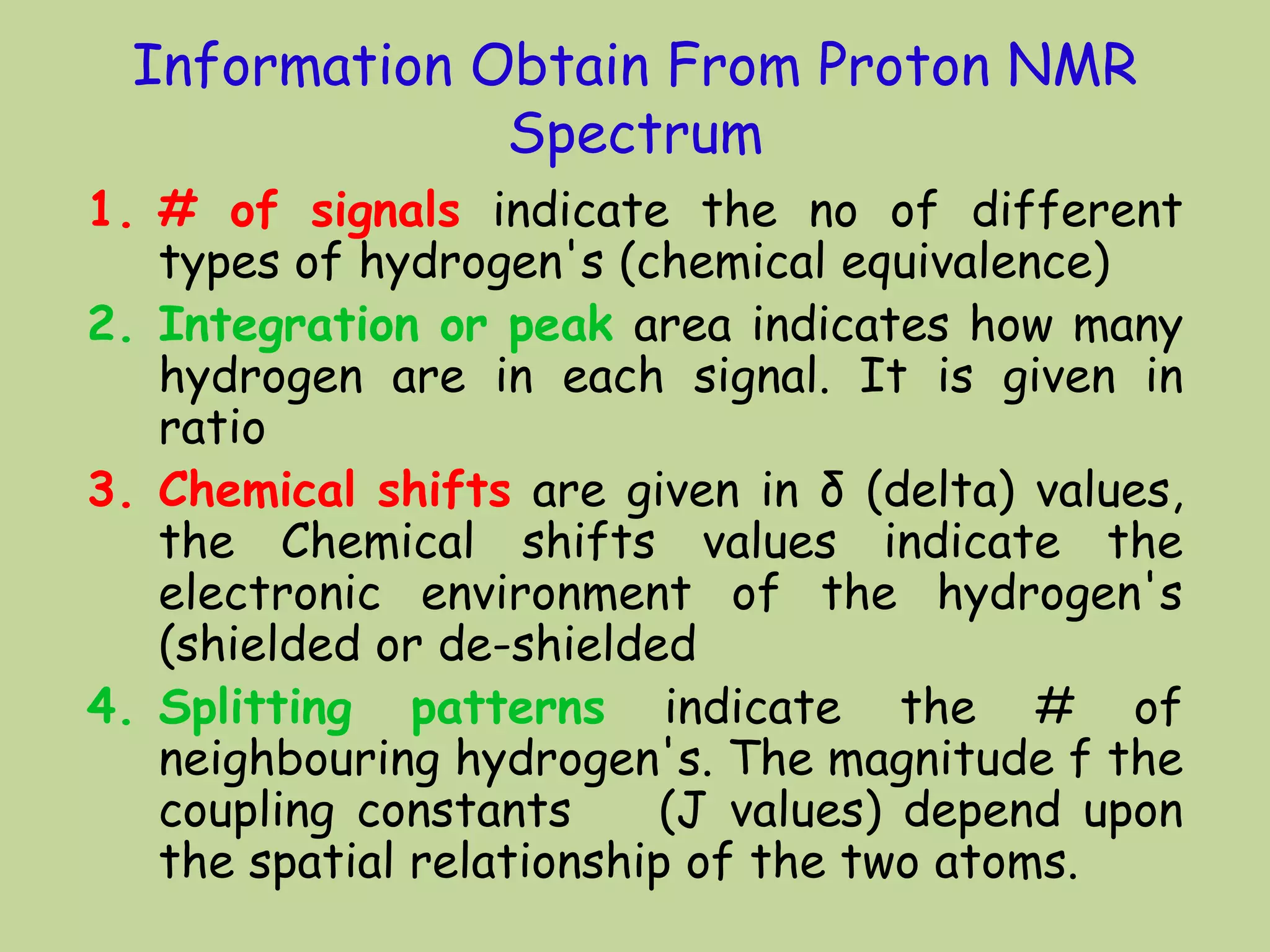 interpretation of NMR spectroscopy | PPTX