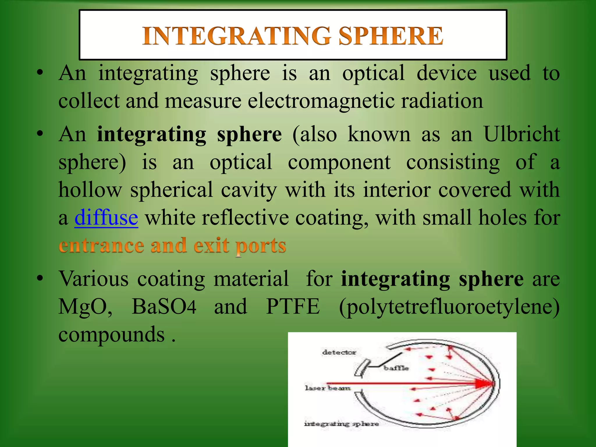 UV VISIBLE REFLECTANCESPECTROSCOPY AND APPLICATION | PPTX