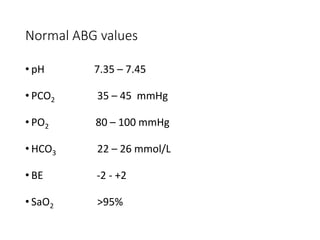 Sasi ARTERIAL BLOOD GAS ANALYSIS | PPTX