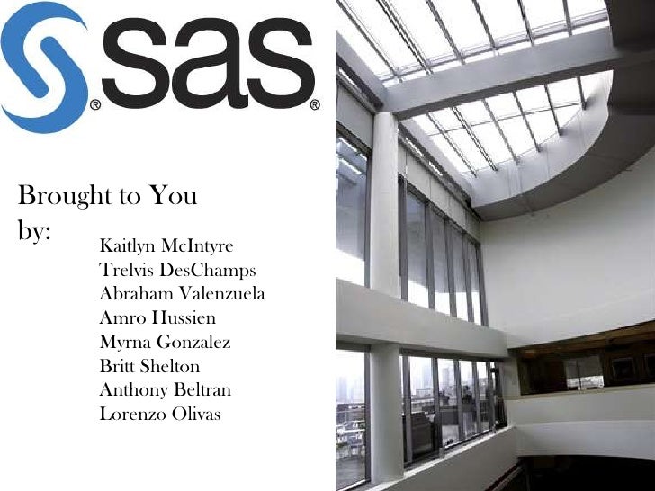 Sas institute project presentation