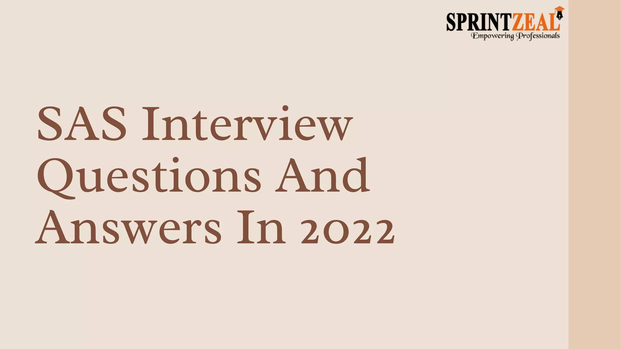 SAS INTERVIEW QUESTIONS AND ANSWERS IN 2022 | PDF