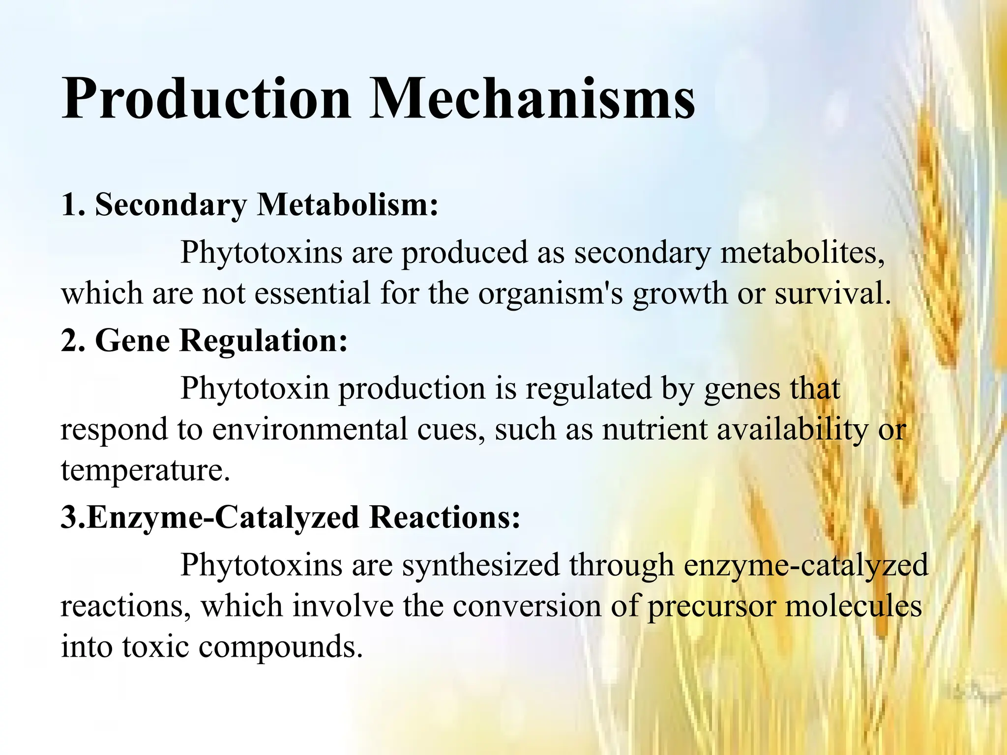 Phytotoxin production by microorganisms | PPTX