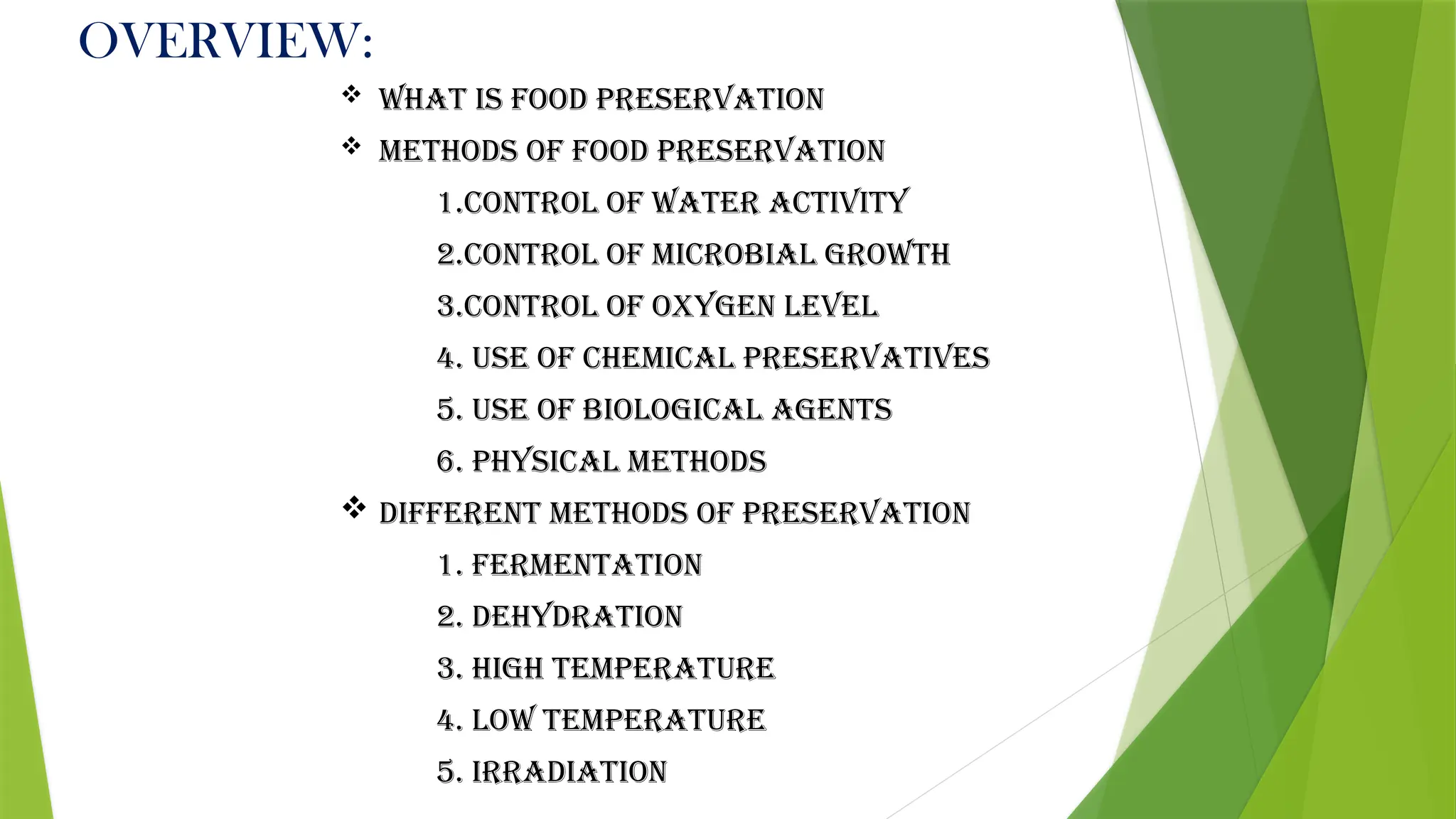 General principle methods of preservation | PPTX