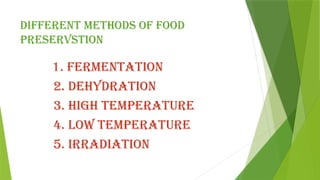 General principle methods of preservation | PPTX