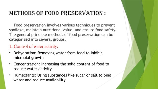 General principle methods of preservation | PPTX