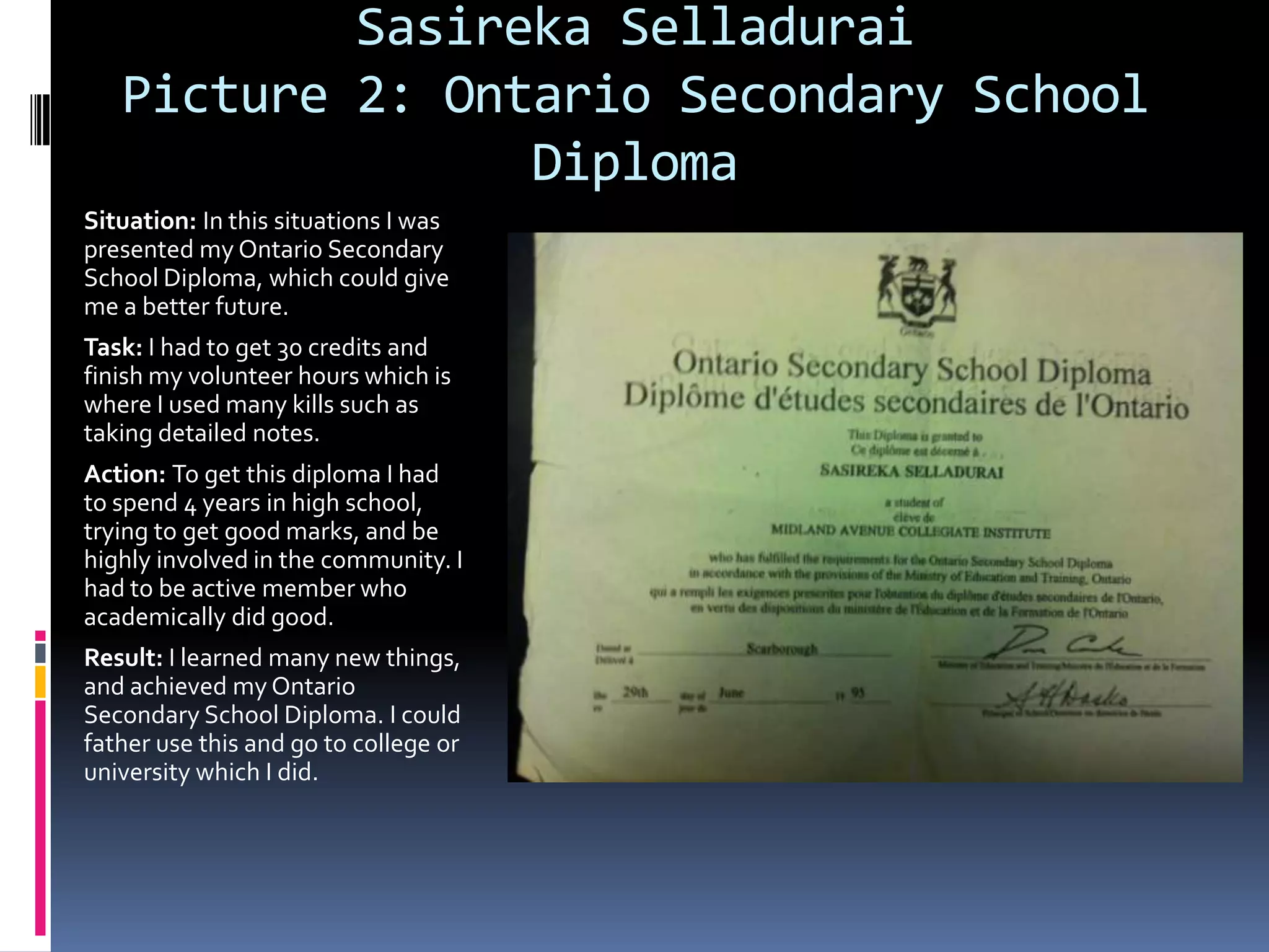 Sasireka selladurai slide share showcase | PPT