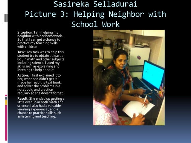 Sasireka selladurai slide share showcase | PPT