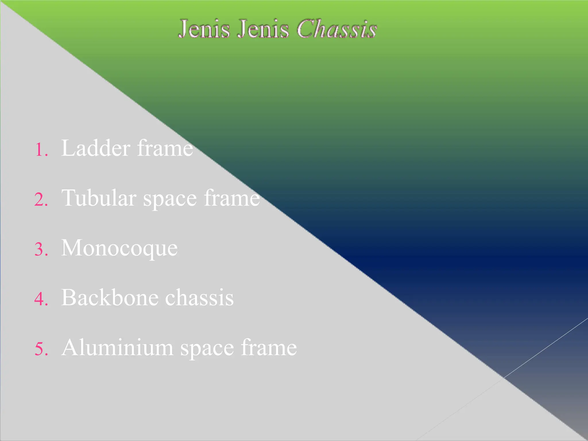 Chasis dan Body menjelaskan tentang bagian-bagian frame pada kendaraan ...