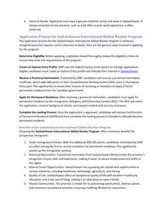 Saskatchewan International Skilled Worker Program Your Path to Canadian ...