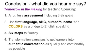 Speaking Made Simple for Saskatchewan Polytechnic | PPT