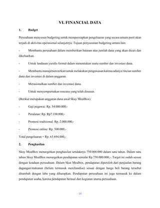 Bussines Idea Plan Skuy Meal Box | PDF