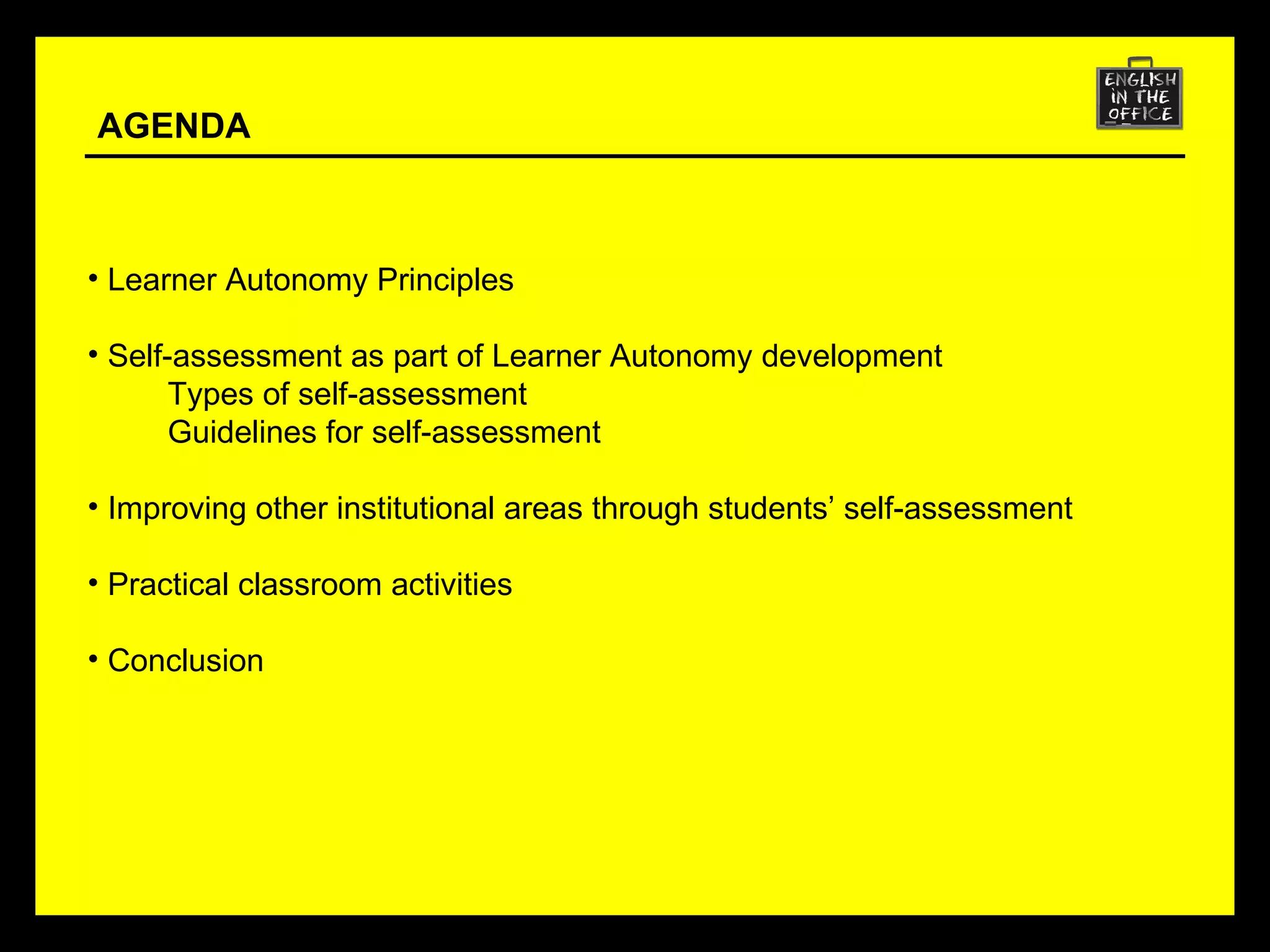 Self-assessment in language learning | PPT