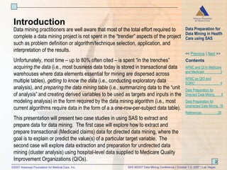 SAS M2007 Presentation | PDF