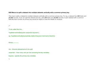 Sas Macro Examples | DOCX | Databases | Computer Software and Applications