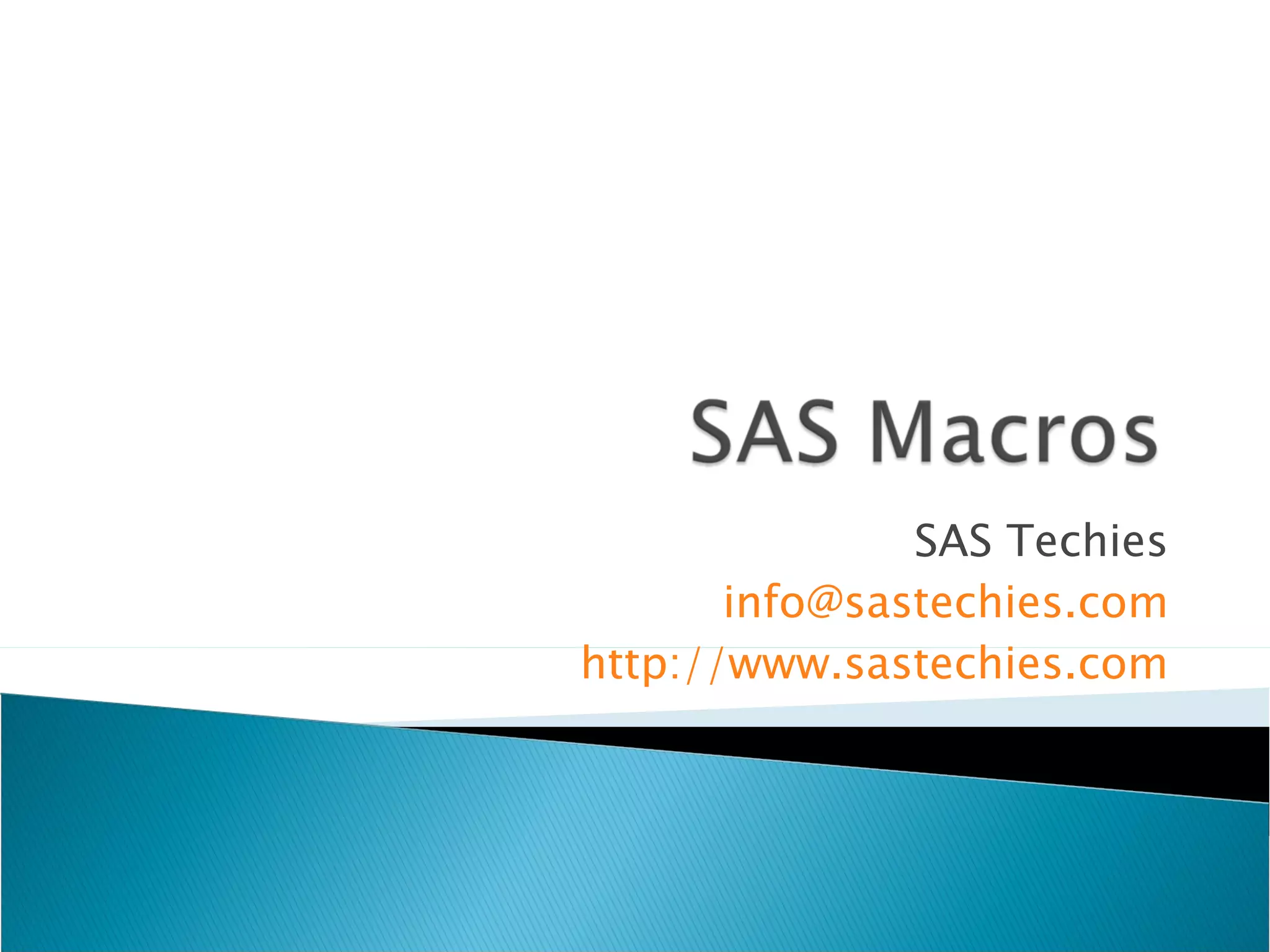 SAS Macros | PPT