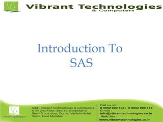 SAS - overview of SAS | PPT