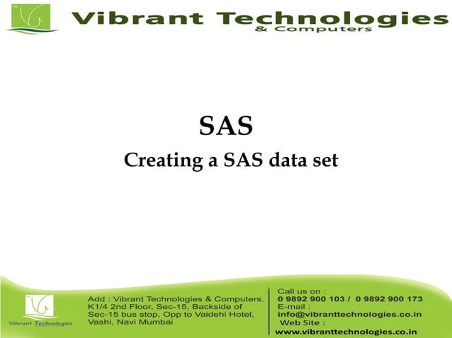 SAS - overview of SAS | PPT