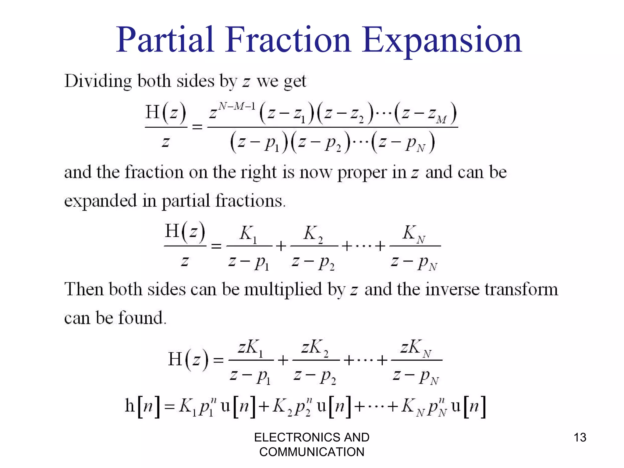 inverse z-transform ppt | PPT