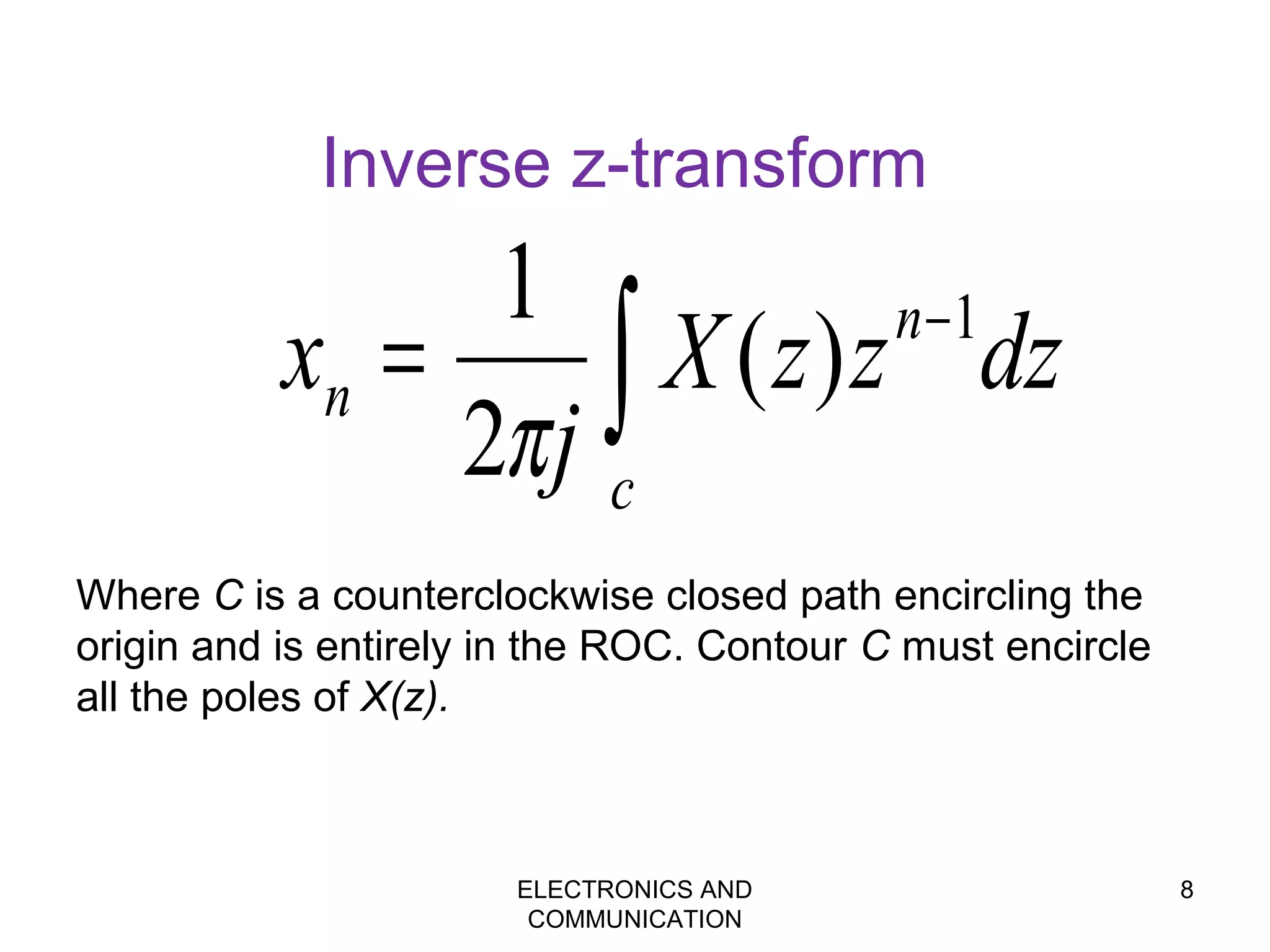 inverse z-transform ppt | PPT
