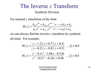 inverse z-transform ppt | PPT