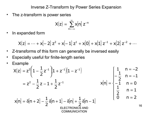 inverse z-transform ppt