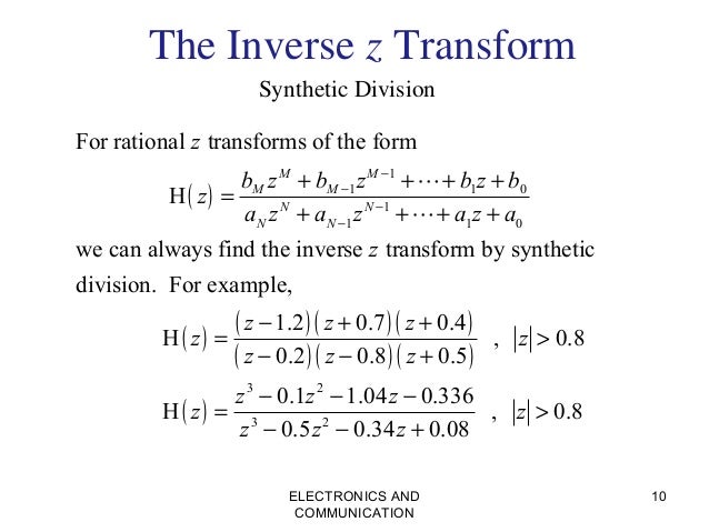 inverse z-transform ppt inverse z-transform ppt