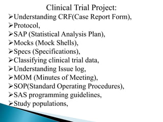 SAS Clinical Online Training | PPTX