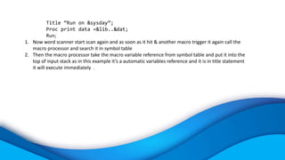 SAS macro processing vs with out macro processing | PPTX
