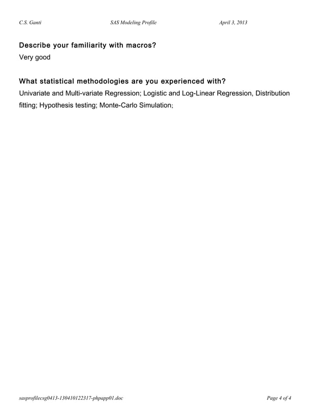 Sas profile csg_0413 | DOC | Databases | Computer Software and Applications