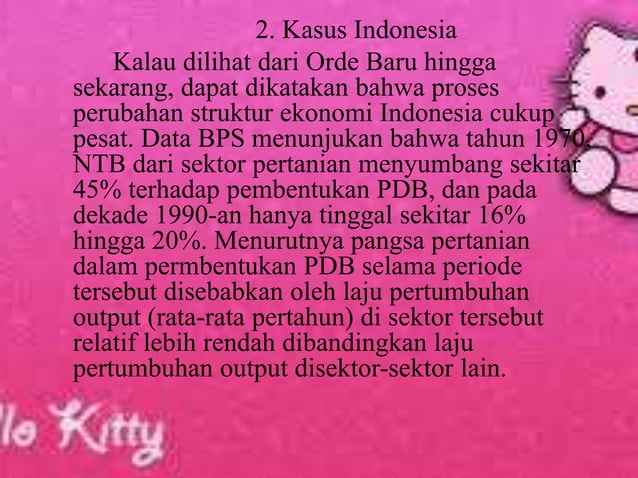 Perubahan Struktur Ekonomi Ppt 